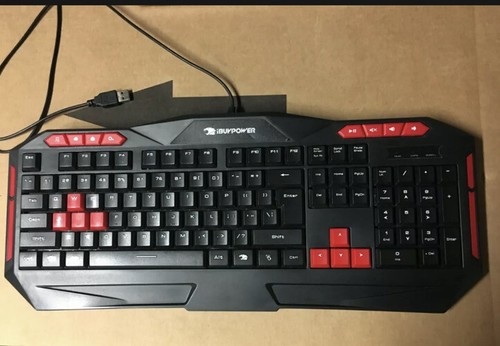 IBUYPOWER Slim Keyboard Model KB-IBP-002 Black Red Gaming Keyboard | eBay