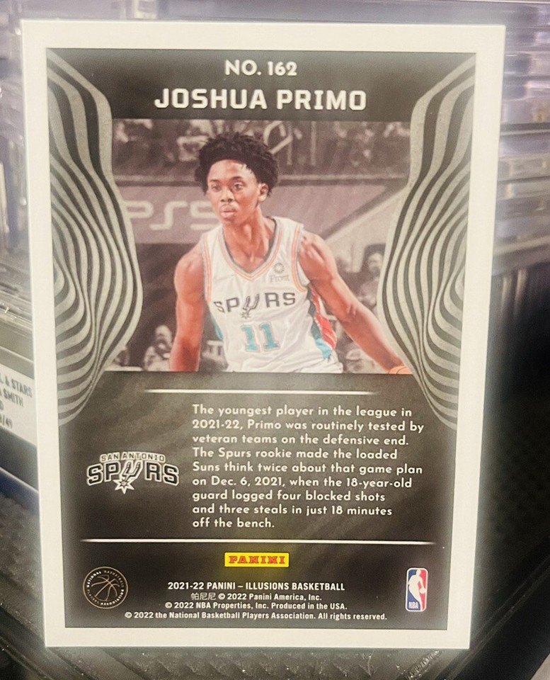 2021-22 Panini Illusions Basketball Joshua Primo Rookie RC #162 Spurs ...