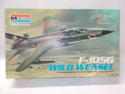 Monogram #5806 1/48 F-105G Wild Weasel - Model Kit New, Opened box ...