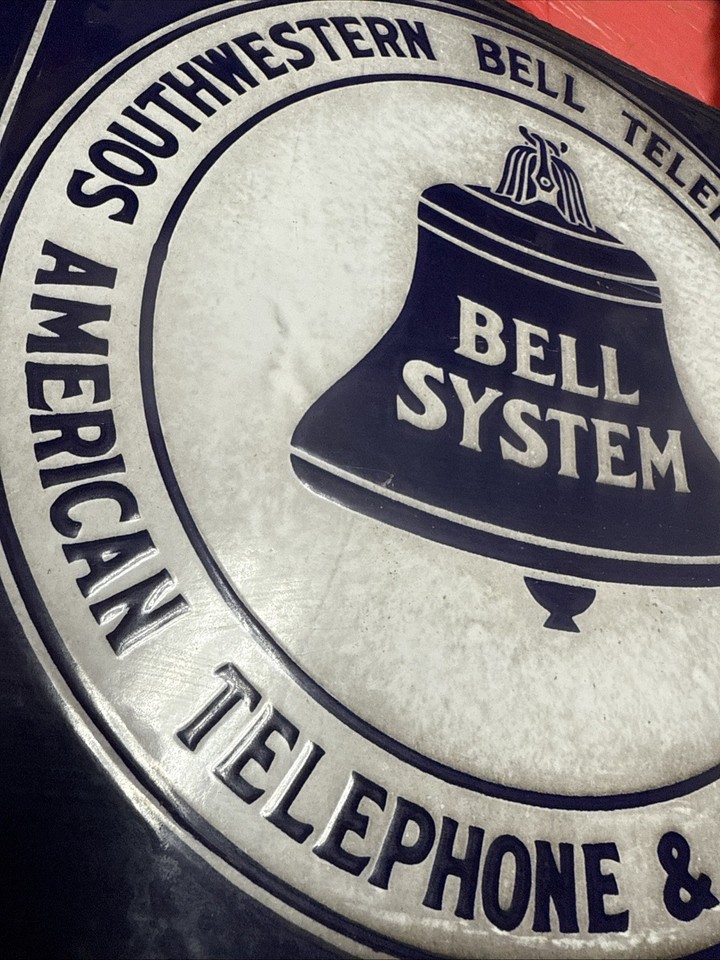 Vintage AT&T Southwestern Bell Telephone Flange Wall Sign 12" X 11 ...