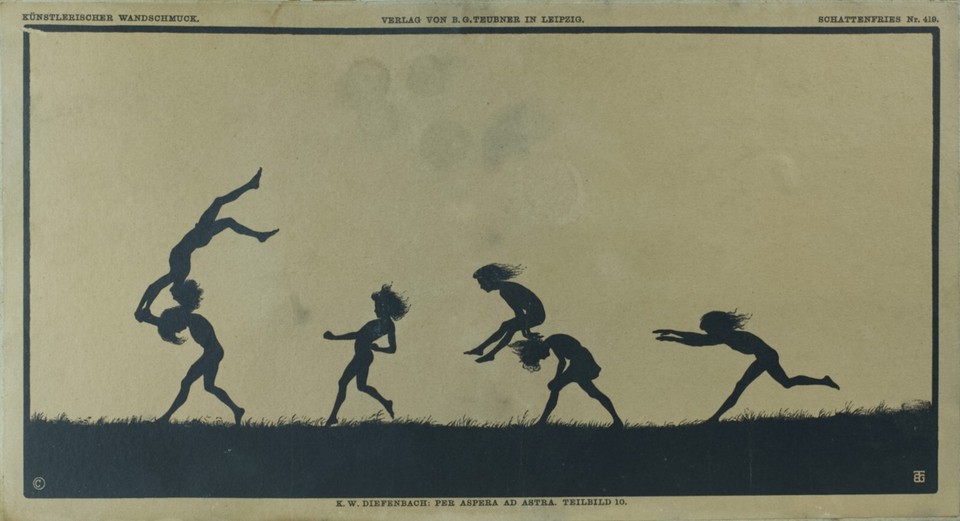 Karl Diefenbach Antique Art Nouveau Symbolist Engraving Child 1900 | eBay