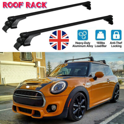 FITS MINI COOPER HATCHBACK ROOF RACK RAIL CROSS BARS HIGH STRENGTH ...