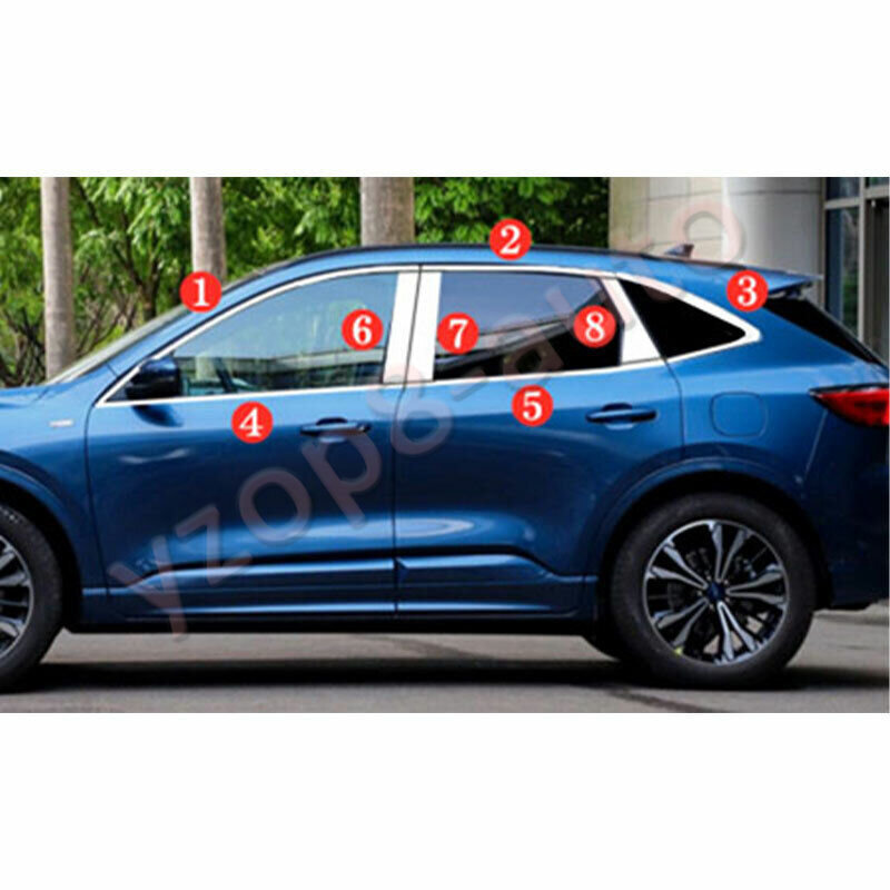 For Ford Escape Kuga 2020-2021 Chrome Windows Strip Sill Molding Cover ...