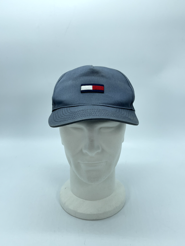 Tommy Hilfiger Trucker Hat Straight Visor Big Logo Gray Adjustable | eBay