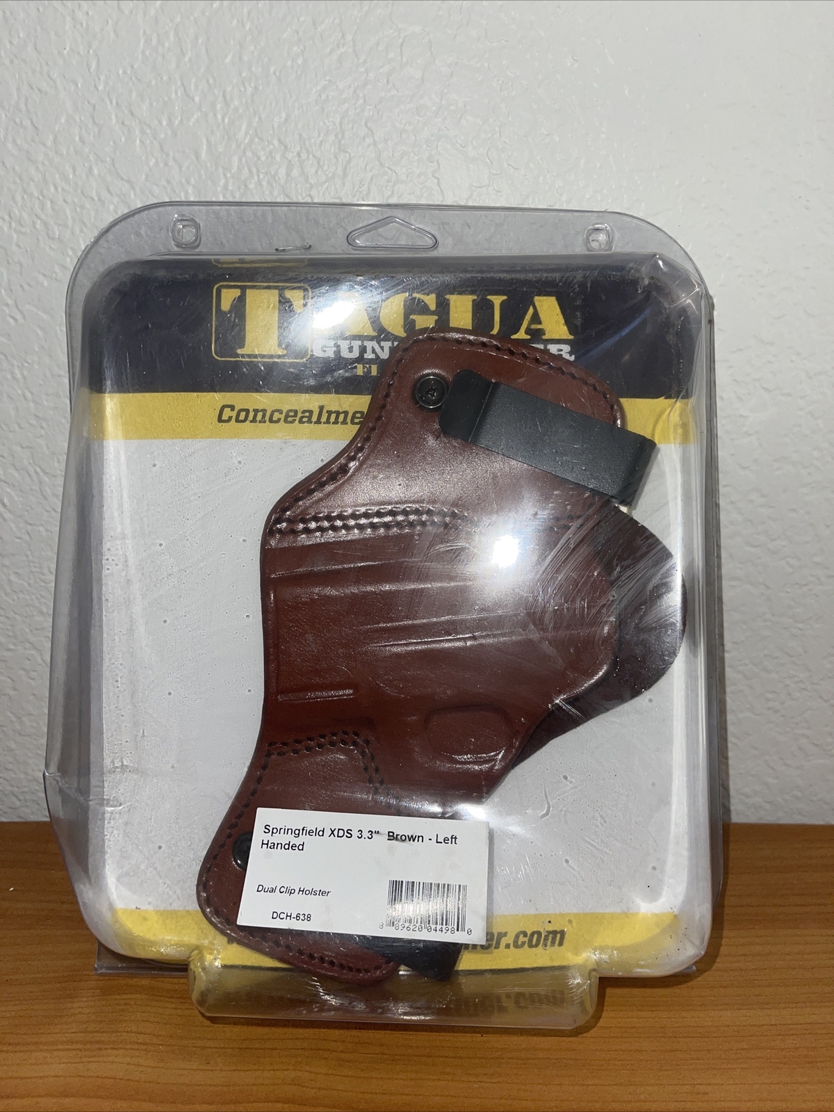 Tagua Springfield XDS 3.3" Brown Left Handed Dual Clip Belt Holster DCH ...