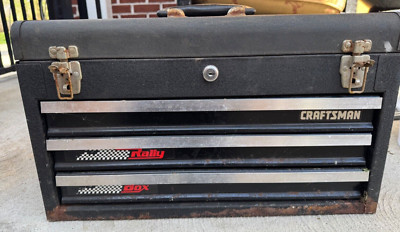 CRAFTSMAN 3-Drawer RALLY BOX Black finish with no keys - ok condition ...