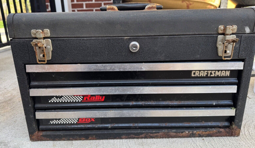 CRAFTSMAN 3-Drawer RALLY BOX Black finish With Keys - some rust see ...