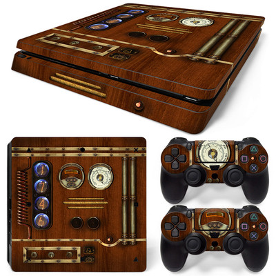PS4 Slim Playstation 4 Console Skin Decal Sticker Old Wood Clock Custom ...