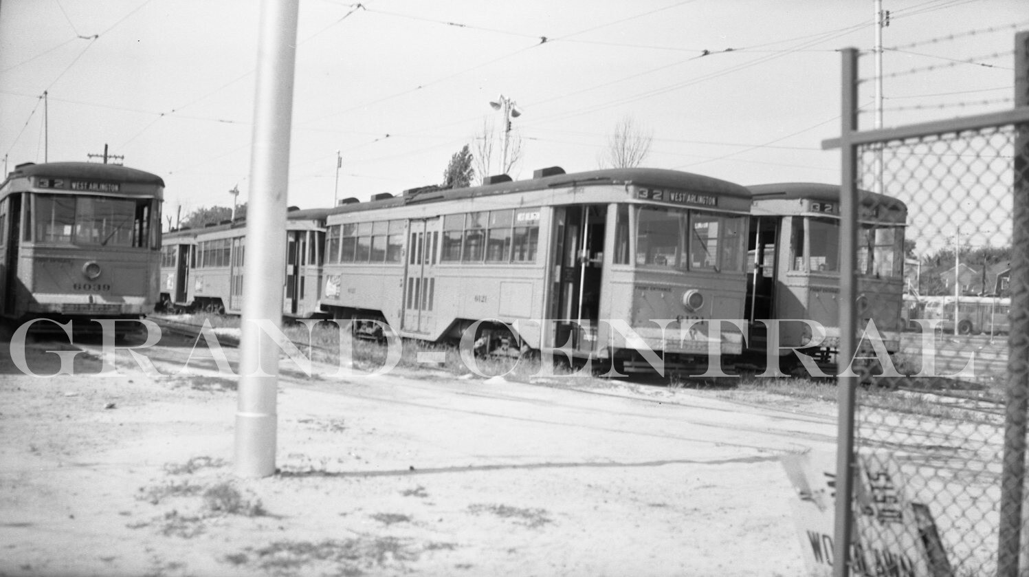 ORIGINAL 1954 BALTIMORE TRANSIT CO TROLLEY BTC NEGATIVE #6121 BALTIMORE ...