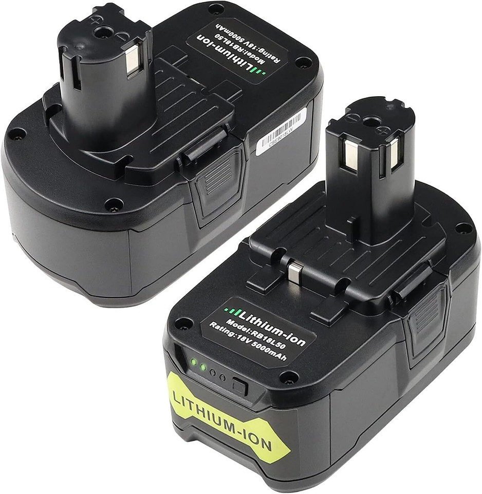 2 PCS 9.0Ah Lithium Battery for Ryobi P102 P200 P201 P203 P107 P108 BPL ...