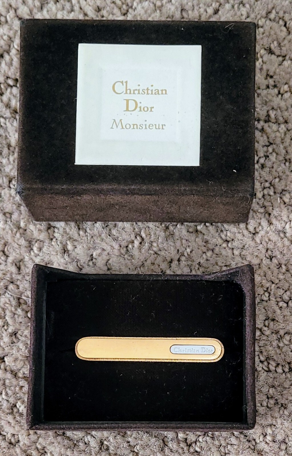 AUTH CHRISTIAN DIOR VINTAGE DIOR LOGO TIE PIN PREOWNE… - Gem