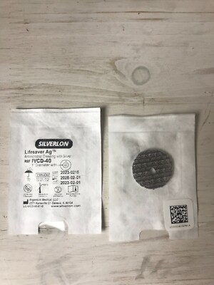 2 Silverlon Lifesaver Ag Antimicrobial Silver Catheter Dressing IVCD-40 ...
