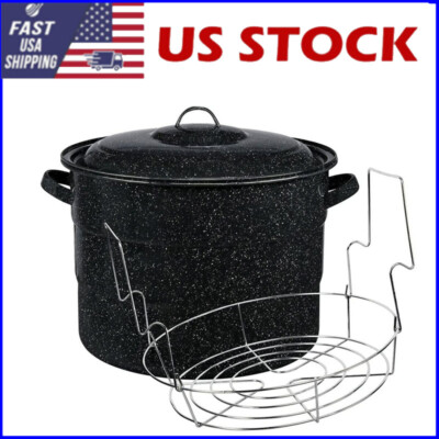 21.5-Quart Water Bath Canner with Canner, Jar Rack, and Lid Preserving ...