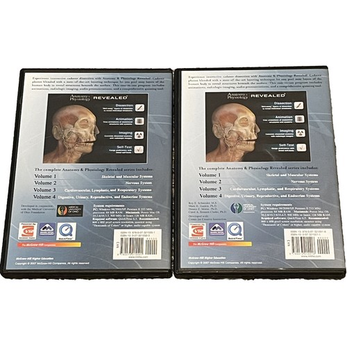 McGraw Hill Anatomy Physiology Revealed Vol 3 & 4 Interactive CD Rom ...