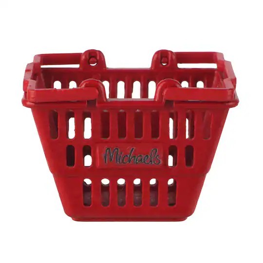 Michaels Minature Shopping Basket Mini Basket 1:12 Scale HTF | eBay
