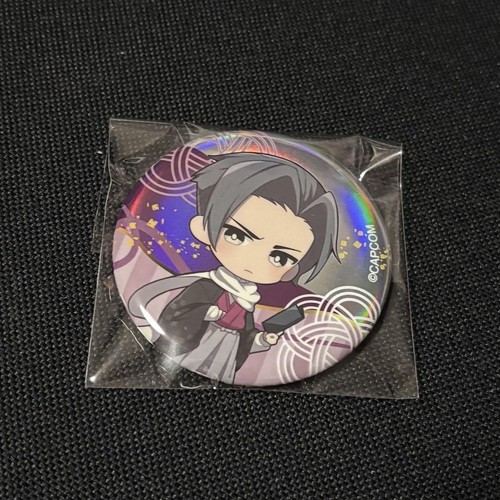 Ace Attorney Capcom Cafe Hologram Button Badge Miles Edgeworth Japan ...