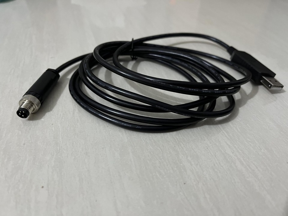 USB Male to M8 4-Pin Male Connector RS232 Serial Communication Cable ...