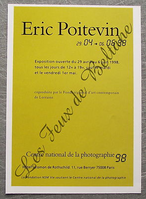 Publicité Exposition ERIC POITEVIN Cente photographie Paris 1998 french ...