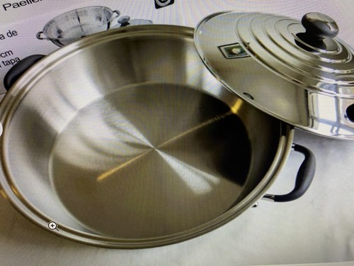 Paella Pan 14” Surgical Stainless Steel - Royal Prestige - Paellera de ...