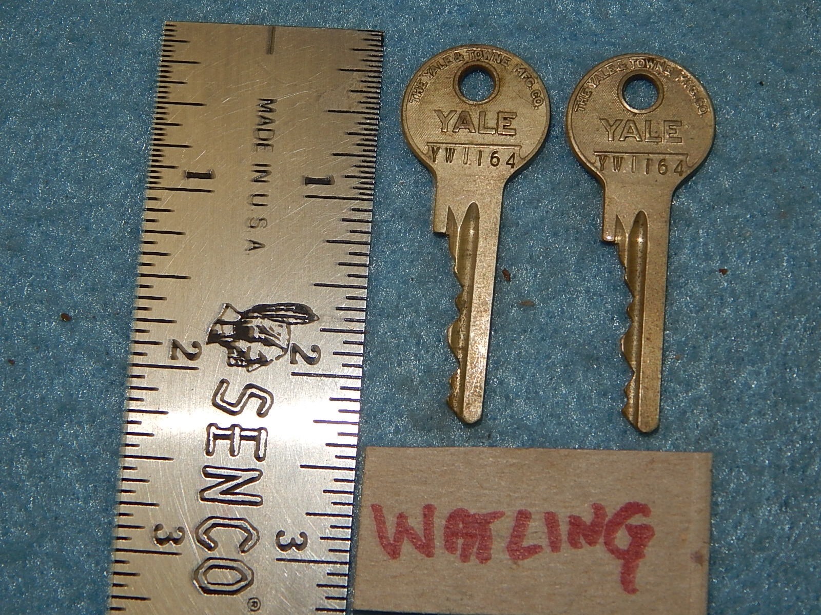 vintage coin operator key: Watling Manufacturing Co. - YW 1164 (Yale) 2 ...