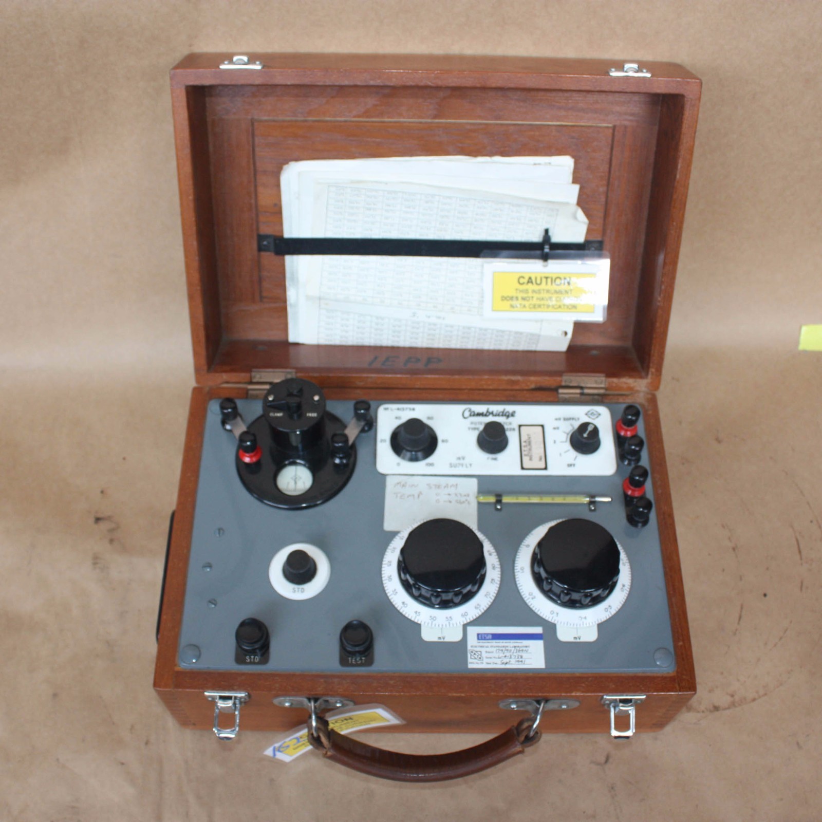 Cambridge Portable Potentiometer in wooden box Type No 44228 vintage ...