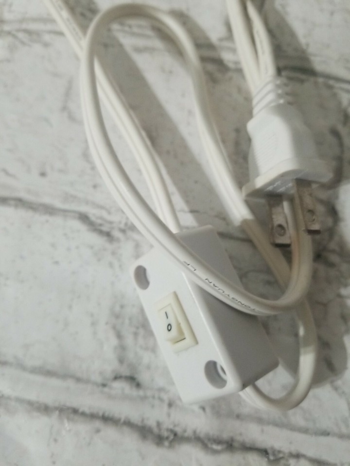 Plug In Lamp Cord With Switch 3.7ft E156136 300V 2x18AWG | eBay