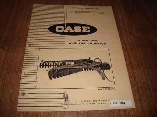 Case H Series Tandem Wheel Type Disk Harrow Parts Catalog No. C825 | eBay