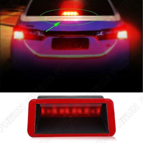 12V Universal Car 5 LED Warning Rear Tail 3rd Brake Stop Light Red ...