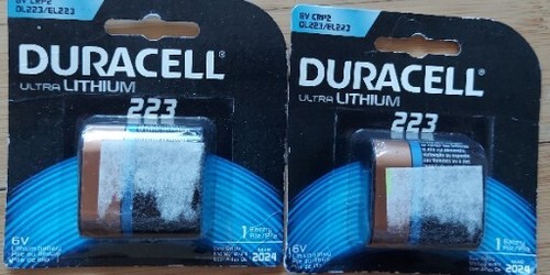 Duracell Ultra Photo 223 CRP2 CR-P2 DL223A 6V Lithium Battery Lot Of 2 ...