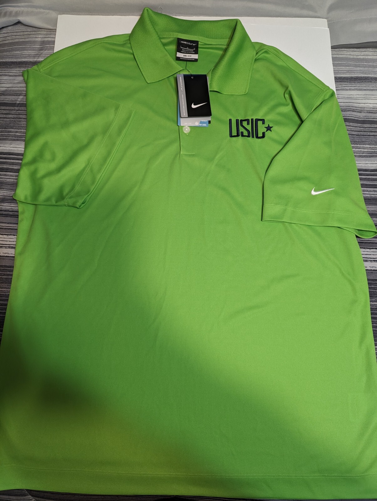 NWT Nike Golf Dri Fit Neon Green Men's Size L | eBay