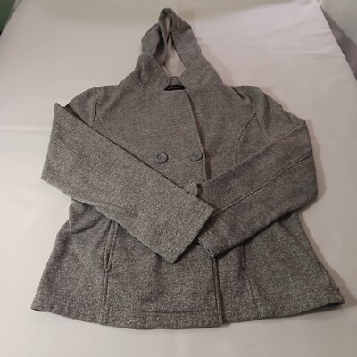 New Look RN#70829 Women’s Gray Cotton Blend Jacket Hoodie Coat Size XL ...