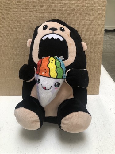 Peek A Boo Plush Snacks the Gorilla Rainbow Snow Cone Ice Cream Stuffed ...