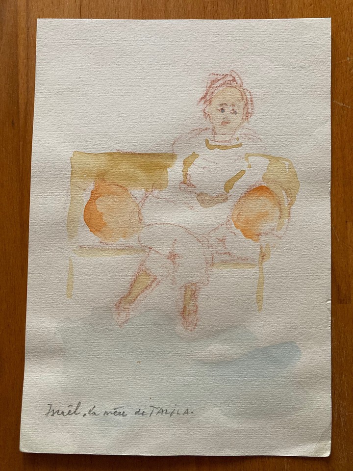 Beautiful Watercolor Portrait Orientalist Georges Massa Jerusalem Art ...