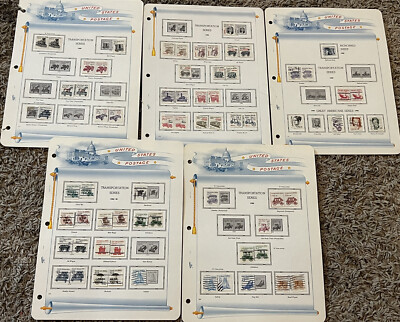 HUGE U.S. TRANSPORTATION STAMPS LOT ON ALBUM PAGES PRECANCELS, PAIRS ...