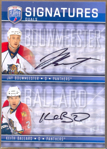 2008-09 Be A Player Signatures Dual #S2JK Jay Bouwmeester/Keith Ballard ...