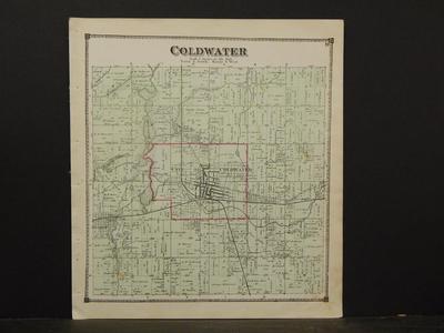 Michigan, Branch County Map, 1872, Coldwater Township, Y3#44 | eBay