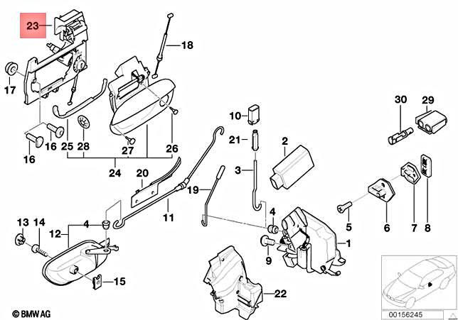Genuine BMW E39 520d 520i Carrier Outside Door Handle Front Right ...