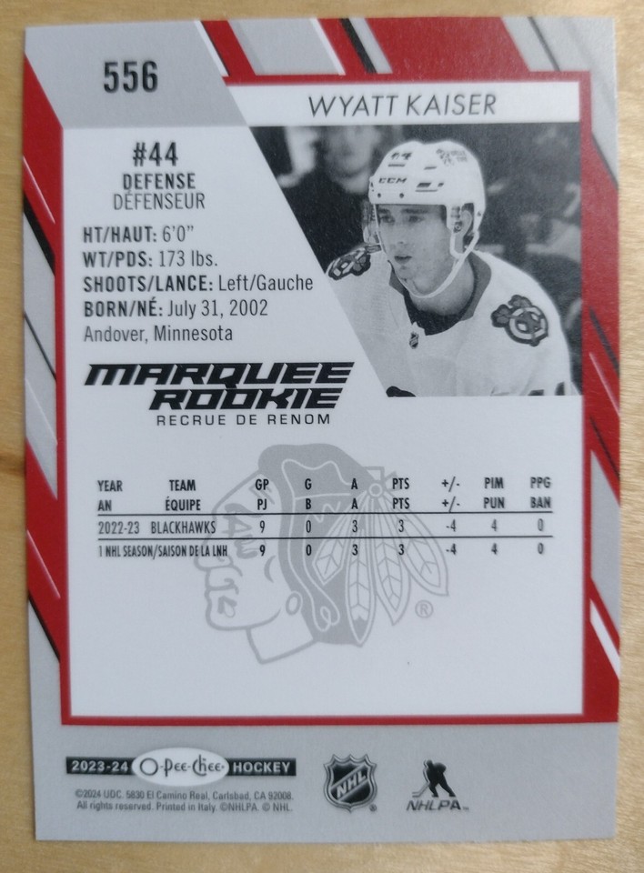 2023-24 O-Pee-Chee Red Border Luke Philp #550 Blackhawks Rookie RC | eBay