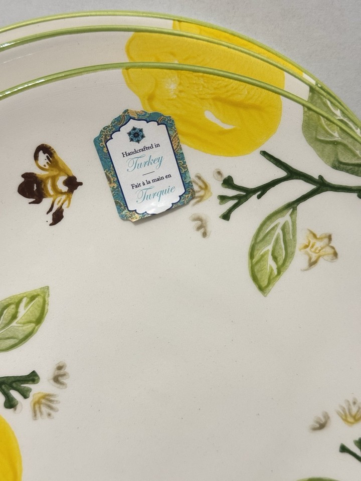 4 Dinner Plates Papart Ceramics Lemon New | eBay