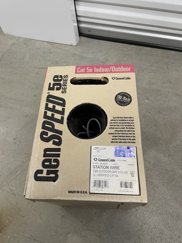 CAT 5e Indoor/Outdoor Wire 5000 24/4P UTP Cat5e Network CMX/CMR Gray ...