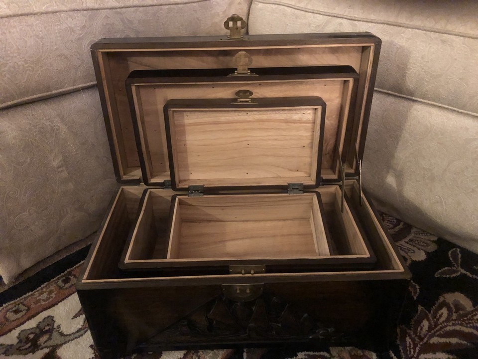 Unique Hand Crafted Stackable Storage Chests~Locks/Keys~Beautiful ...