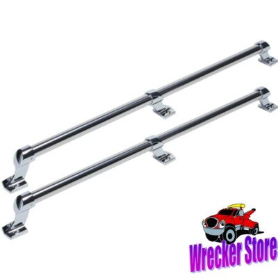 7/8" OD x 96" Lg Stainless Steel Hand Rails (two pieces) 8 Stanchions ...
