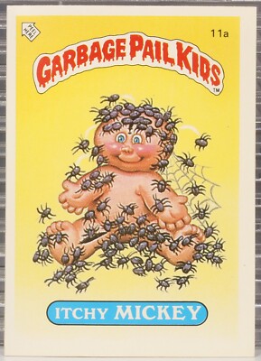 1985 Garbage Pail Kids Itchy Mickey #11a UK Mini Series 1 | eBay