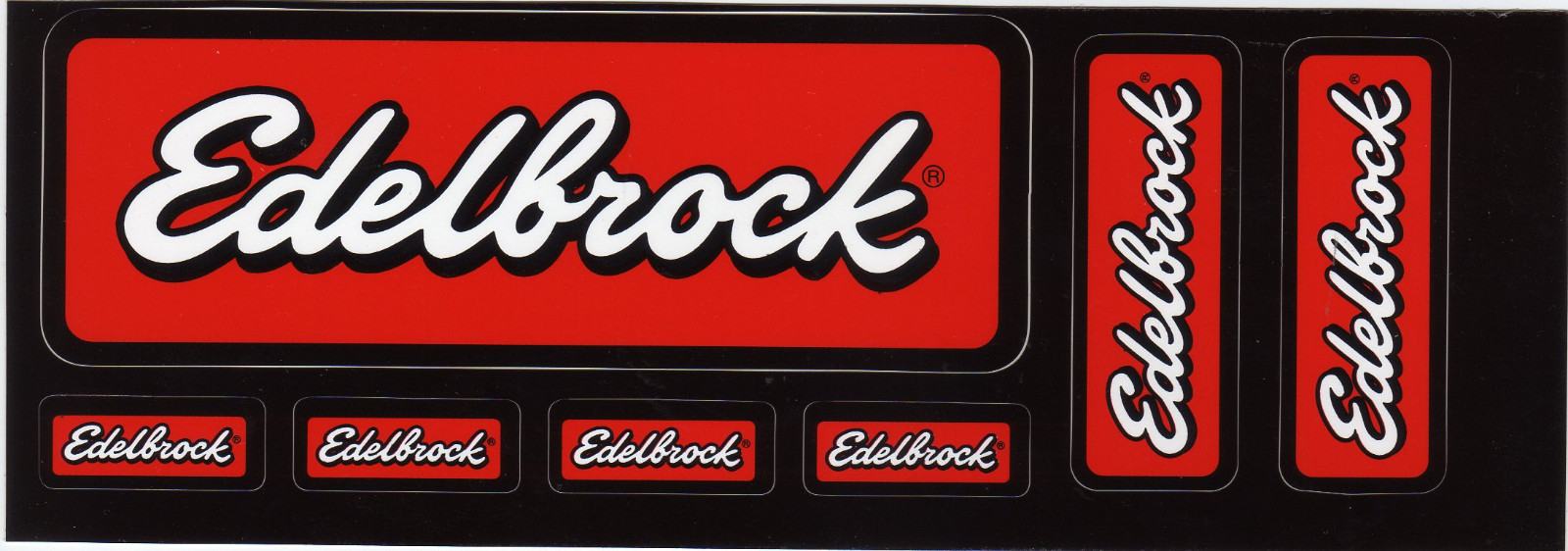 4 Edelbrock mini decal sheet 7 Decals 7.25 X 2.50 | eBay