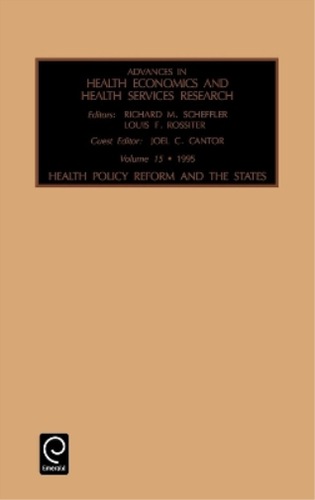 Richard M. Scheffler Health Policy Reform and the States (Relié ...