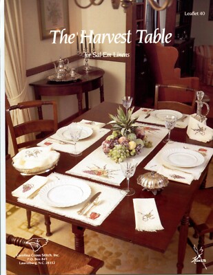 The Harvest Table, for Sal-Em Linens, cross stitch leaflet - Leaflet 40 ...