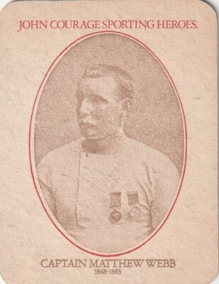 BEER MAT - COURAGE BREWERY - SPORTING HEROS CAPT MATTHEW WEBB - (Cat ...