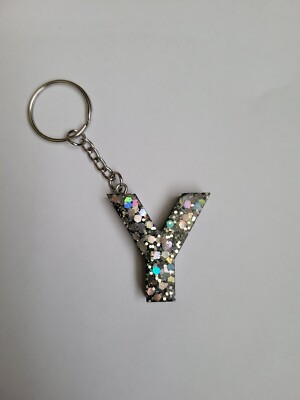 Handmade Resin Initial Letter Y Keychain | eBay