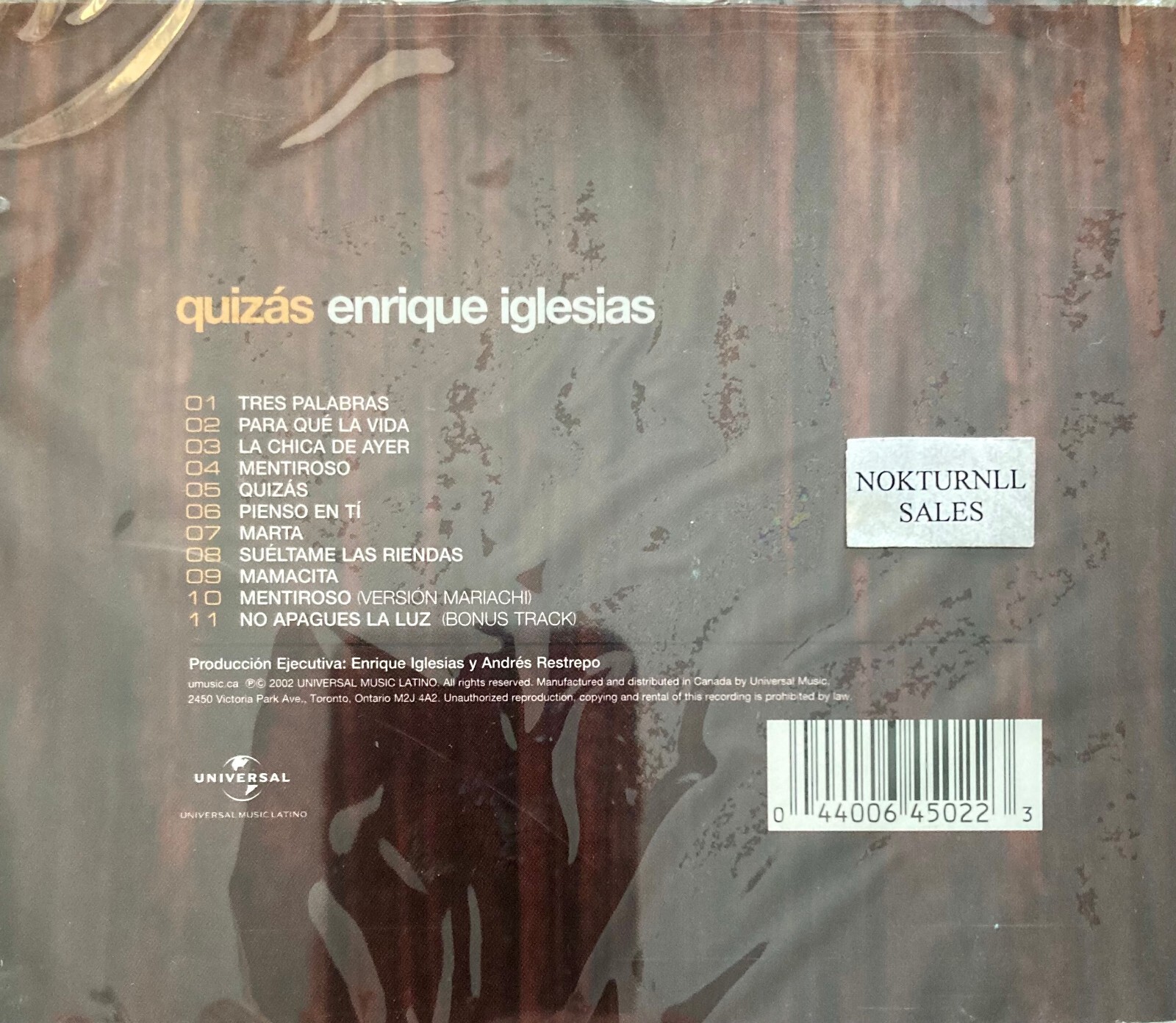 Enrique Iglesias - Quizas - 2002 CD New Sealed | eBay