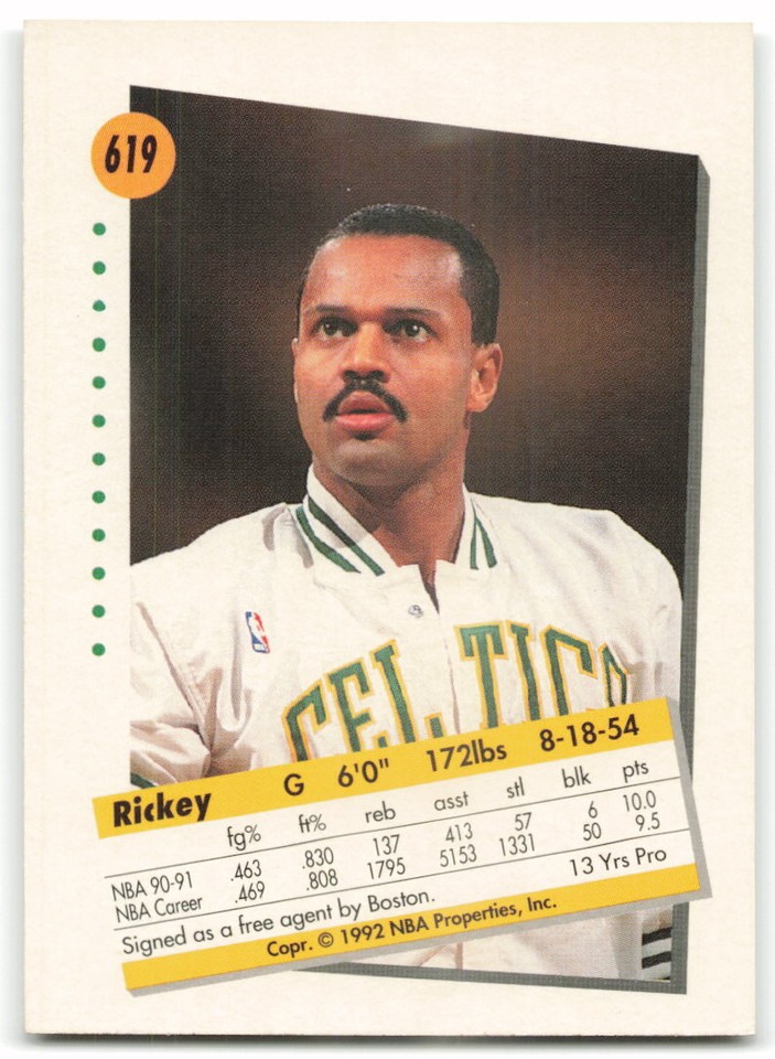 1991 SkyBox #619 Rickey Green Boston Celtics | eBay